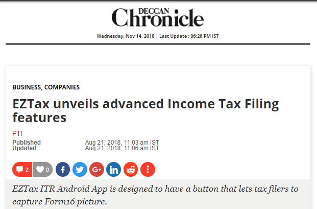 EZTax.in Unveils Crypto Tax Filing and Automation Technology